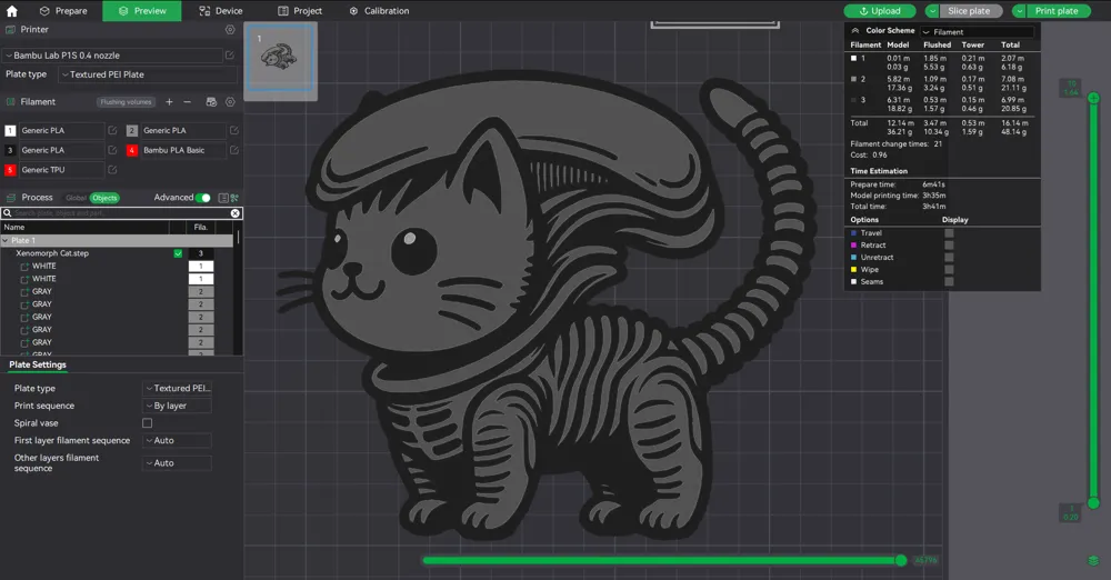 Xenomorph Cat (Alien Movie) - User Requested by eclien - MakerWorld