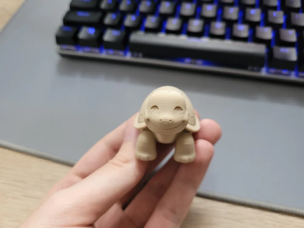 Cute little turtle George + keychain version - Free 3D Print Model ...