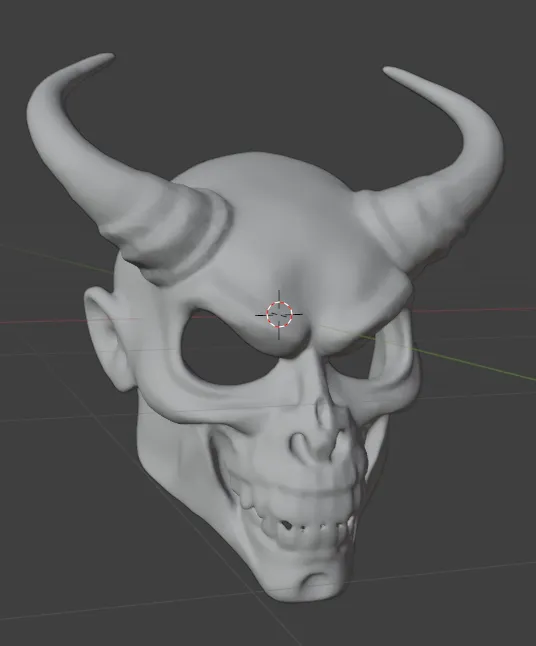 Horned Skull Mask by Bizcutboy0 - MakerWorld