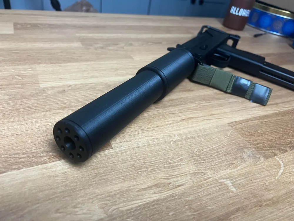 Airsoft MAC-10 Style Mock Suppressor 14mm CCW by OBAKA - MakerWorld