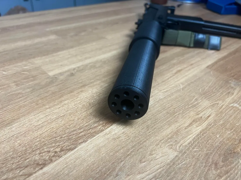 Airsoft MAC-10 Style Mock Suppressor 14mm CCW by OBAKA - MakerWorld