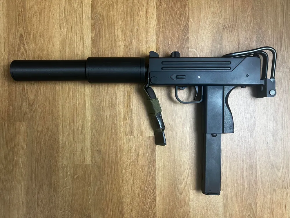 Airsoft MAC-10 Style Mock Suppressor 14mm CCW by OBAKA - MakerWorld