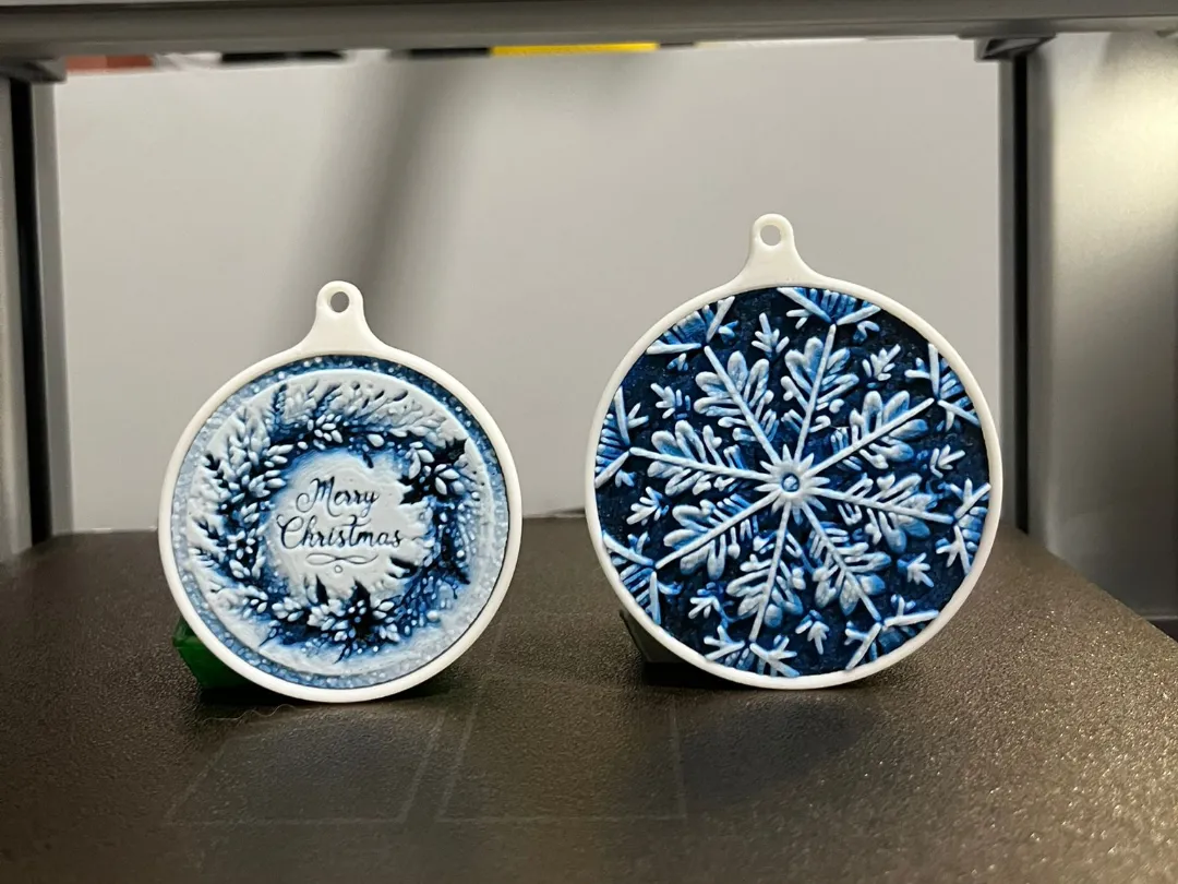 Hueforge Christmas Ornaments V2 - Free 3D Print Model - MakerWorld
