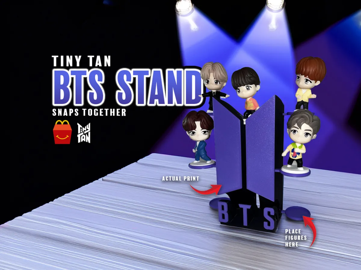 BTS STAND - Free 3D Print Model - MakerWorld