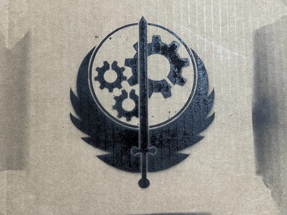 Fallout Brotherhood Of Steel Icon Stencils - PETG - Free 3D Print Model ...
