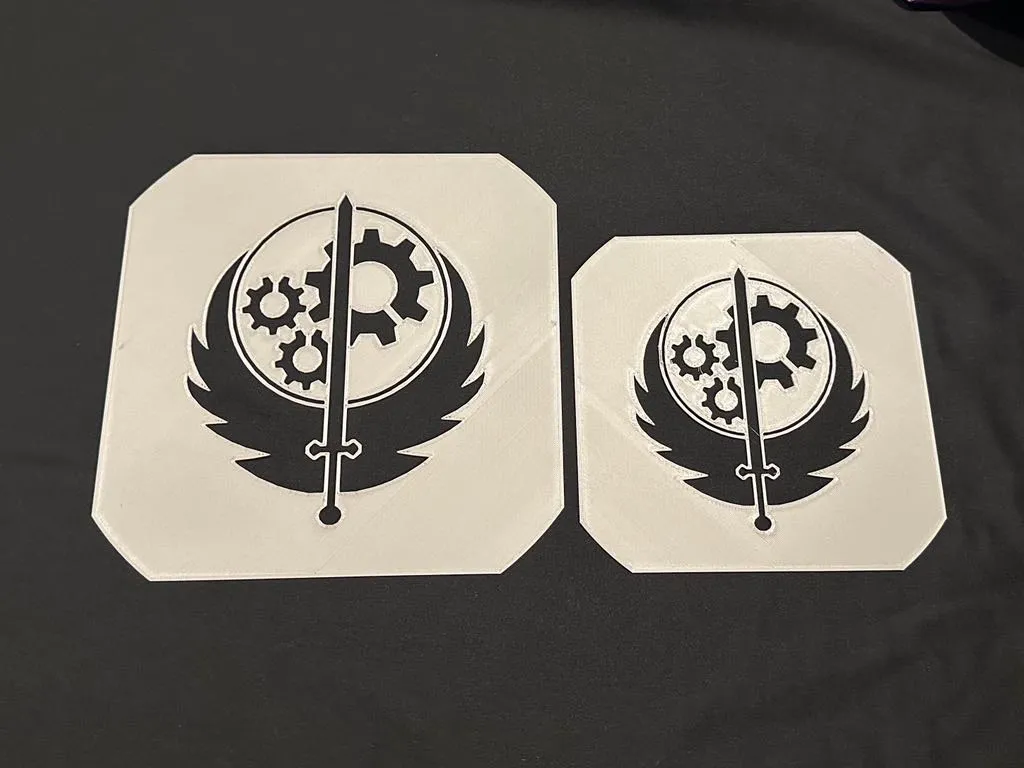 Fallout Brotherhood Of Steel Icon Stencils - PETG - Free 3D Print Model ...