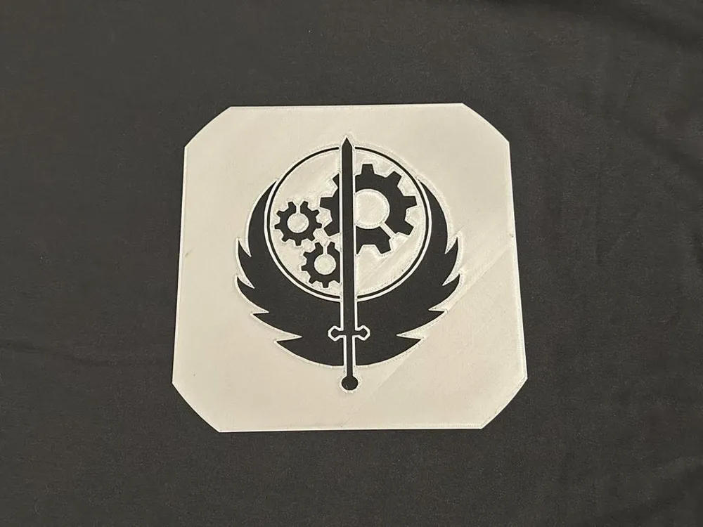 Fallout Brotherhood Of Steel Icon Stencils - PETG - Free 3D Print Model ...