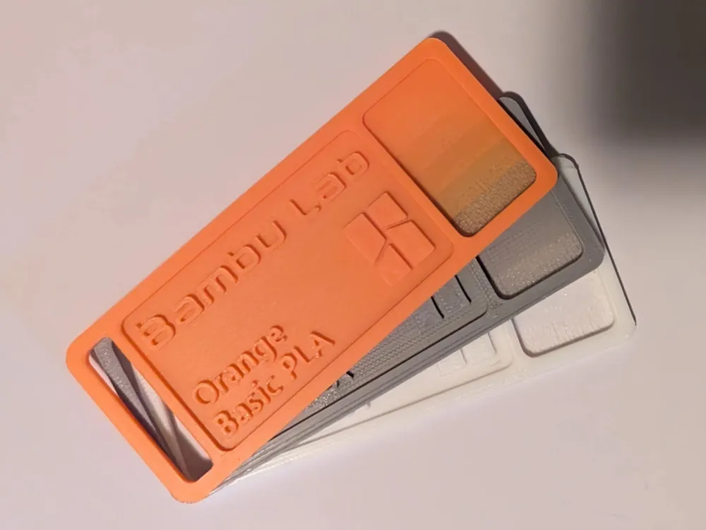 Bambu PLA Basic Filament Sample Cards by Steven Elkhome MakerWorld ...