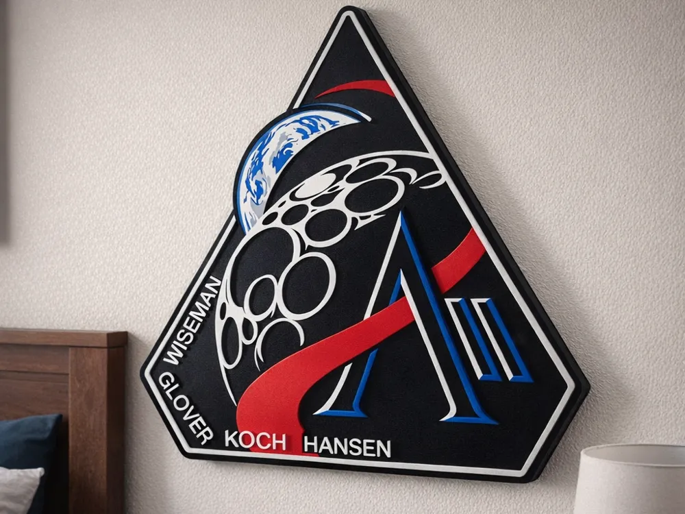 Artemis II Logo - Free 3D Print Model - MakerWorld