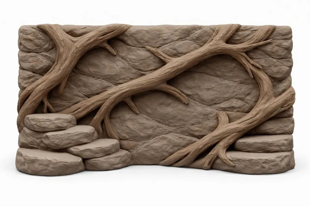 3D Terrarium Background with Rocks & Roots - Free 3D Print Model ...
