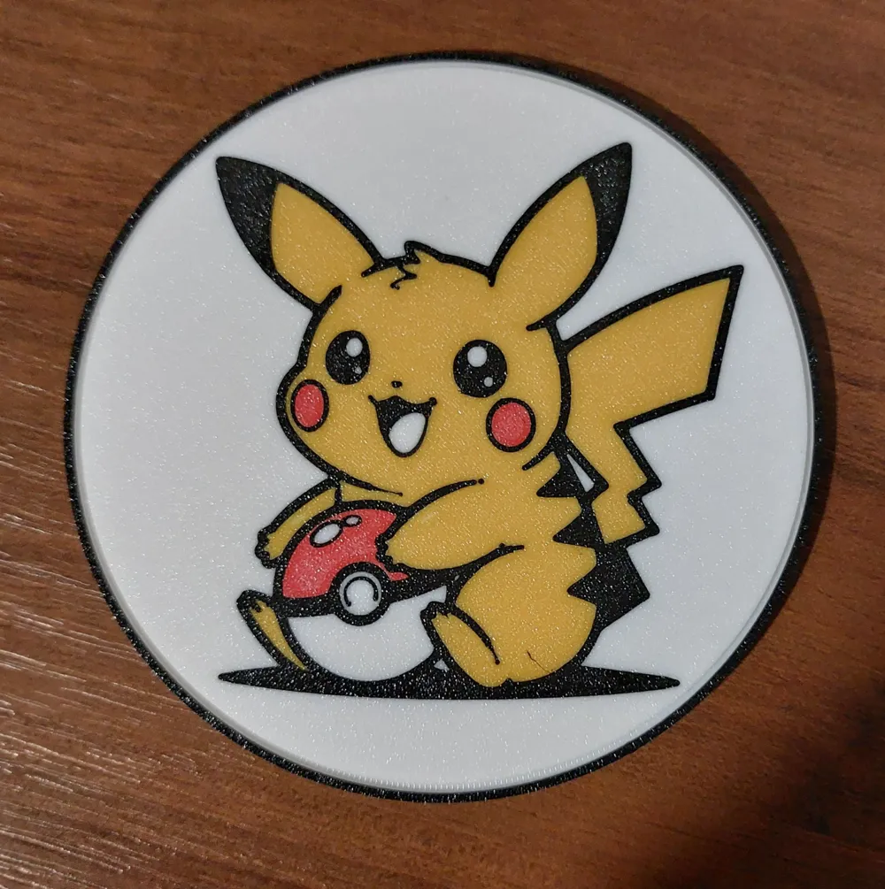 Pikachu coaster by CustomCreations - MakerWorld