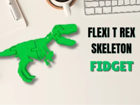 Flexi T-Rex Skeleton Fidget - Free 3D Print Model - MakerWorld