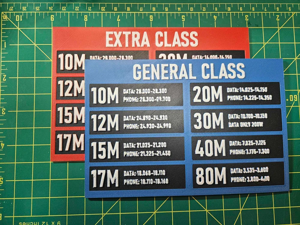 Extra Class Band Plan by KR1BBT - MakerWorld