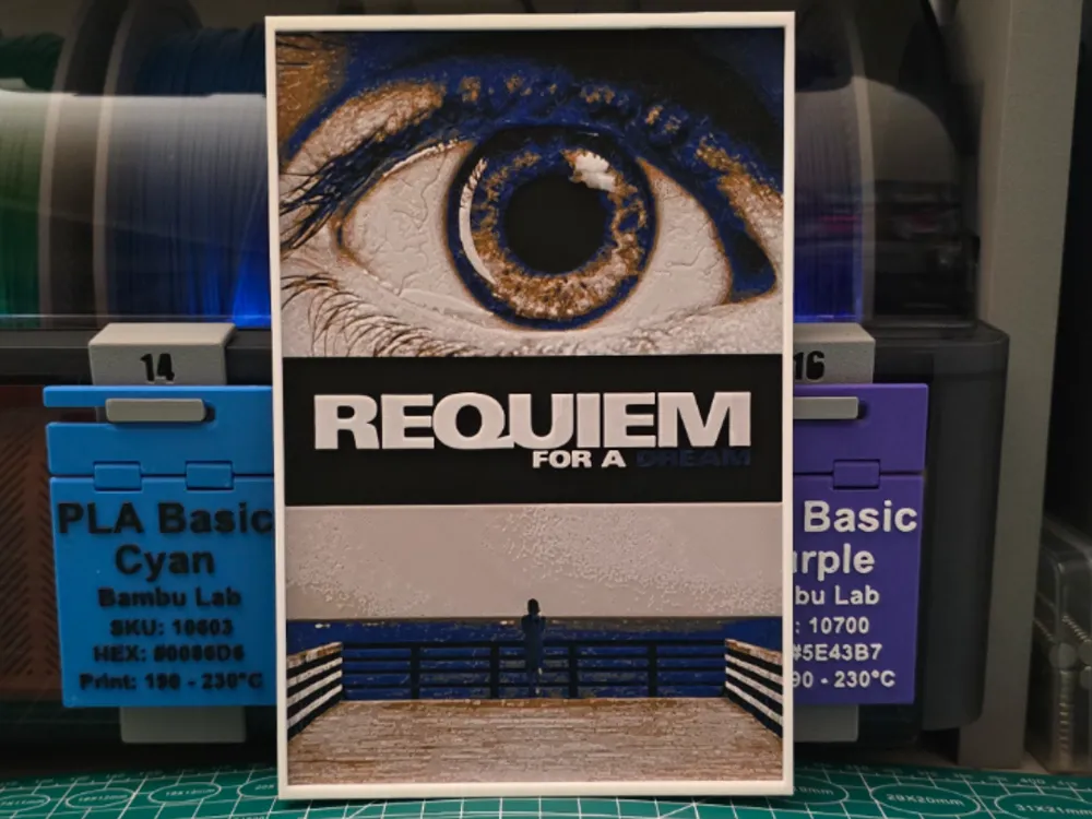 Requiem für einen Traum Filmplakat – Hueforge Kunst von Lumpy3D ...