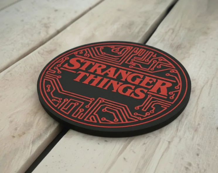 Stranger Things Coaster - Free 3D Print Model - MakerWorld