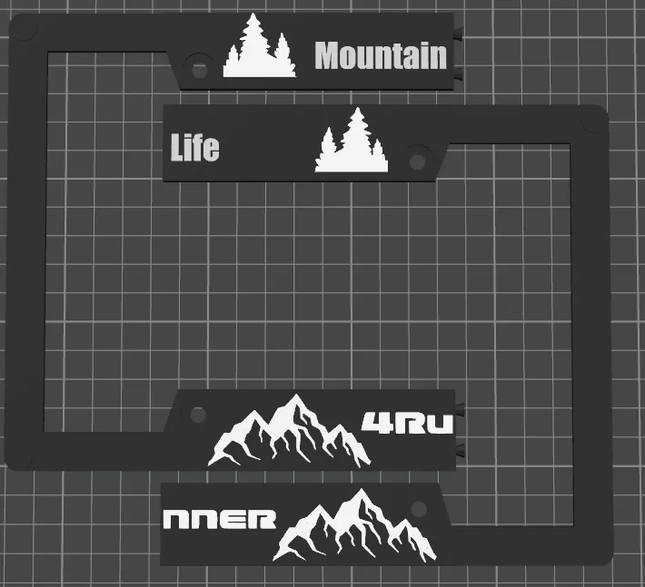 4Runner License Plate Frame - Mountain Life by WorldOrigin MakerWorld ...