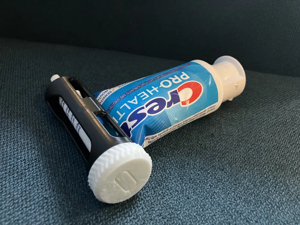 Improved Ratcheted Toothpaste Squeezer Remixed by SpiderPrinter MakerWorld: Download Free 3D Models