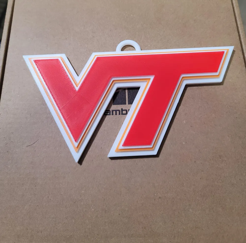 VIRGINIA TECH 3D Logo 180mm series by mercadogarzas - MakerWorld