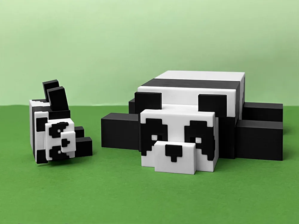 Minecraft Panda, Articulated, No AMS, No Glue - Free 3D Print Model ...