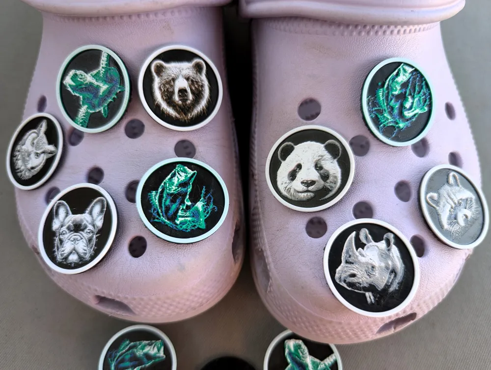 Animal Croc Charms - Filament Painting Style by MinerJ - MakerWorld