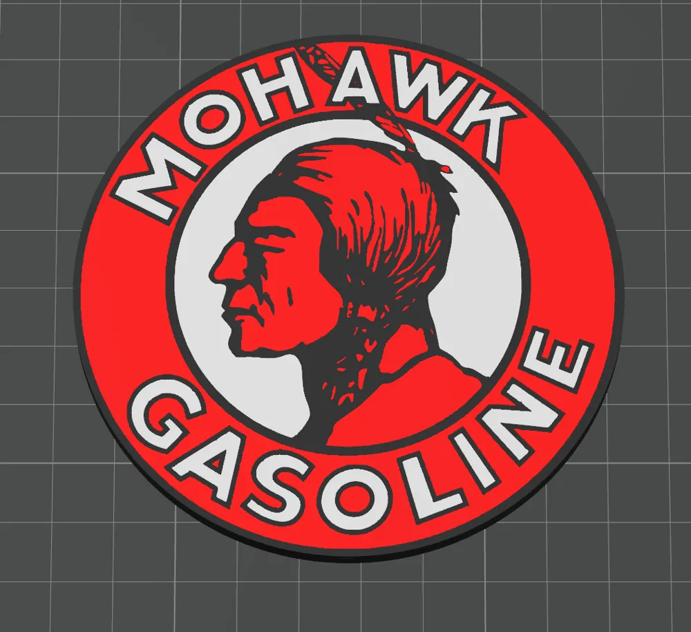 Mohawk Gas Sign Coaster by rsnider2 - MakerWorld
