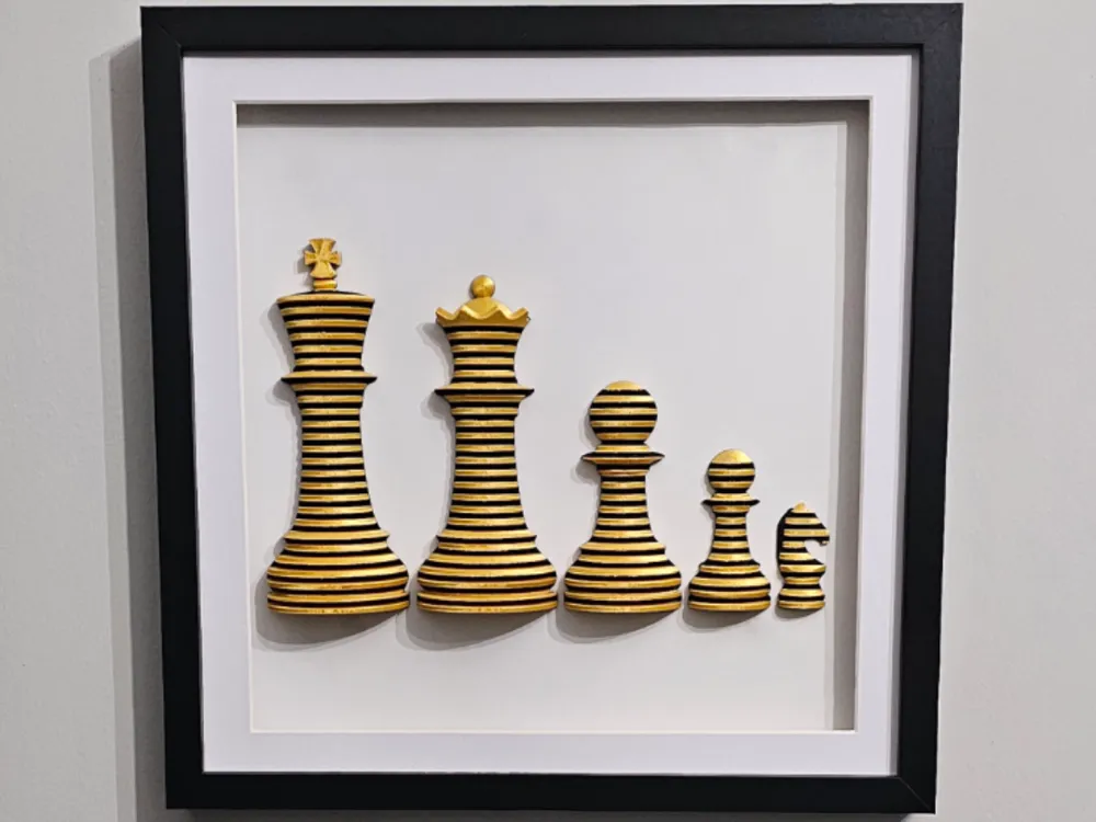 Customizable Chess Family Portrait Pop Art by ikonic 3D MakerWorld ...