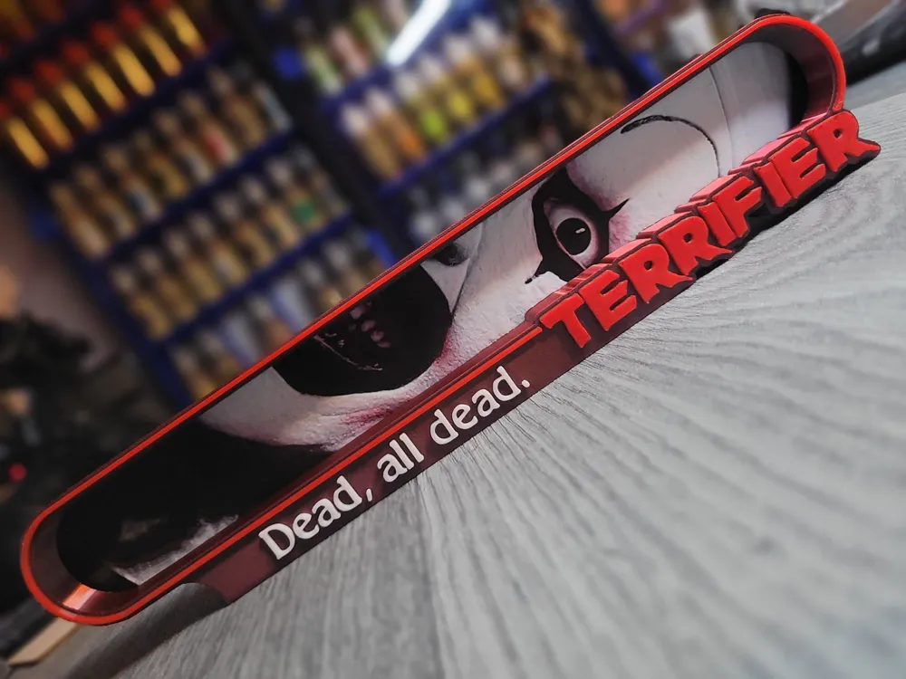 Terrifier movie logo sign Art the Clown by rajmaks - MakerWorld