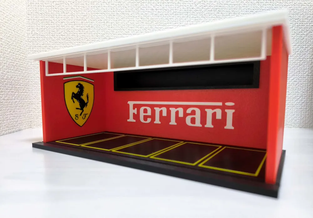 1:64 Maßstab Ferrari Diorama – Kostenloses 3D-Druckmodell – MakerWorld
