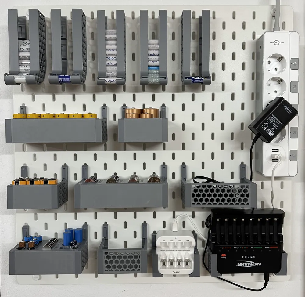 Ikea Skadis Universal Battery Holder by sil1902 MakerWorld: Download ...