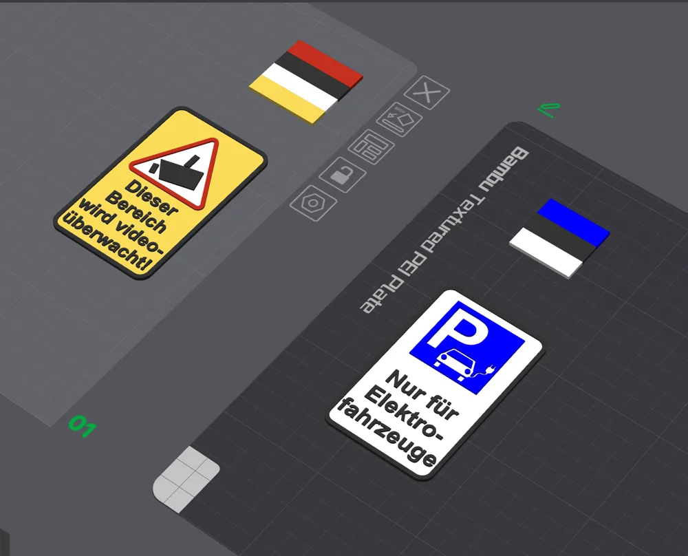 Mini traffic signs for robotic lawn mowers garage - Free 3D Print Model ...