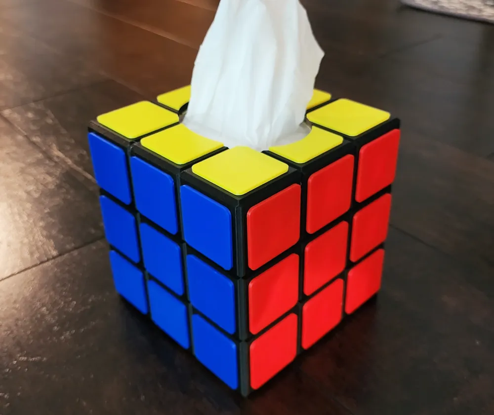 Rubix Cube Tissue Box Cover - Single Color Printer by Triple G Workshop ...