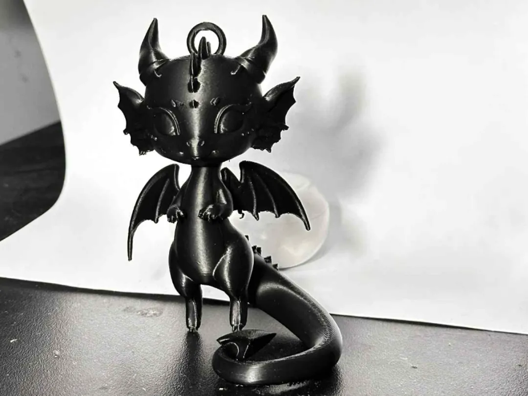 Mini Black Dragon Keychain Fidget - Free 3D Print Model - MakerWorld