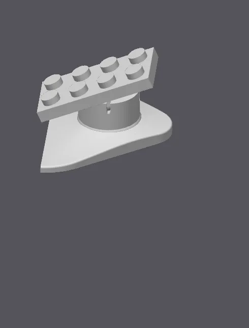 brick (legos) stand with hole for wallmounting - Free 3D Print Model ...