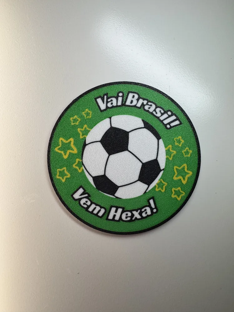 Go Brazil! Hexa is coming! Coaster - Free 3D Print Model - MakerWorld
