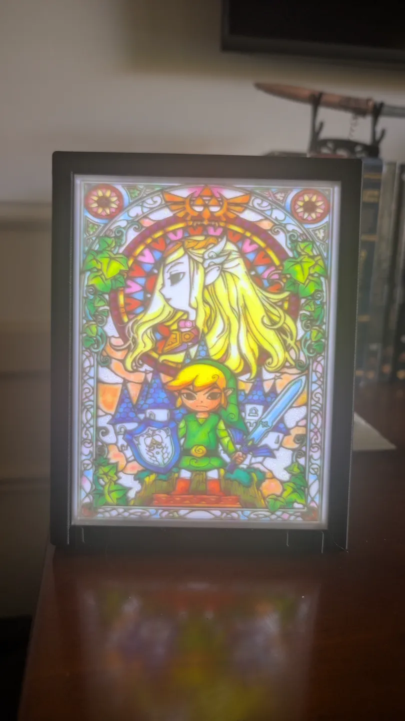 Zelda stained glass lithophane CMYK by L8MxVideo - MakerWorld