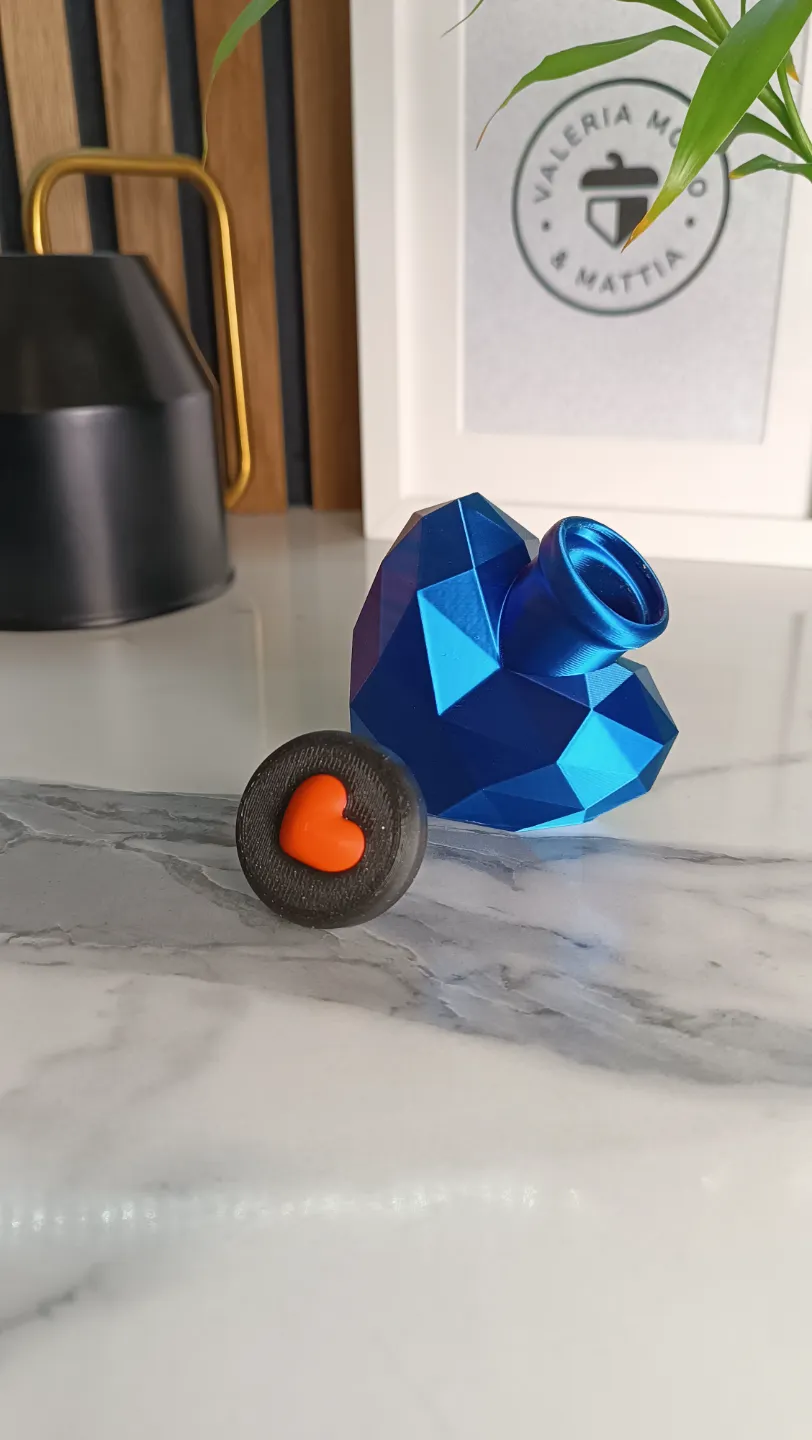 Poción de Amor Low Poly + Tapa con Forma de Corazón, Sin Soportes por ...