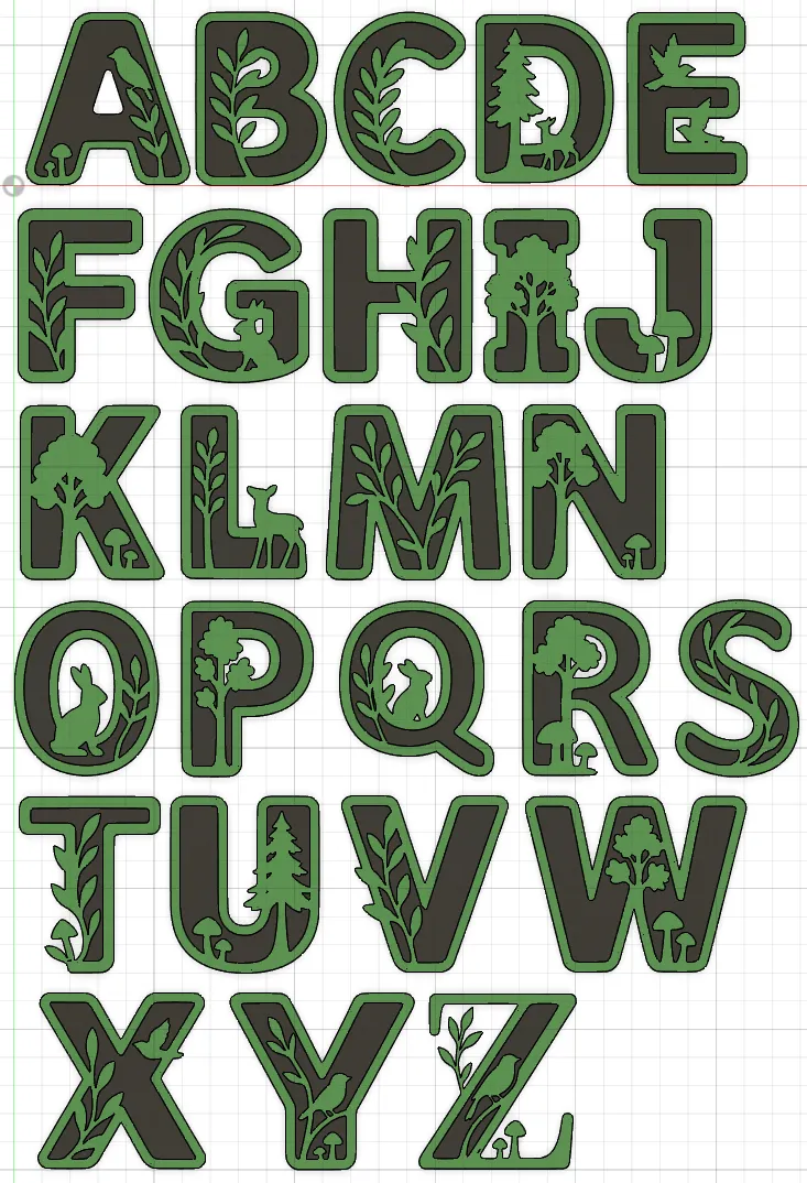 Forest Alphabet – Nature-Themed ABC by TK3DHomeCraft MakerWorld ...