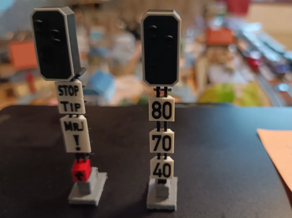 MrJ HO scale DB Train Signals - Speed limits - Free 3D Print Model ...