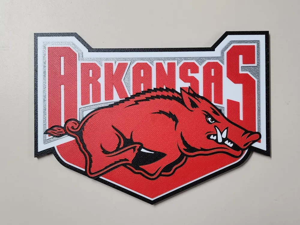 Arkansas Razorbacks Wall Display by briankstan MakerWorld: Download ...