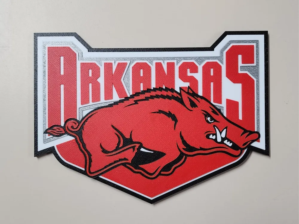 Arkansas Razorbacks Wall Display by briankstan MakerWorld: Download ...