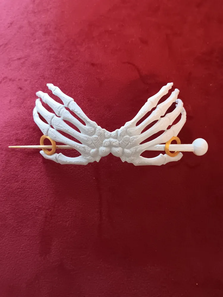Bony Skeleton Hands hair accessory - Free 3D Print Model - MakerWorld