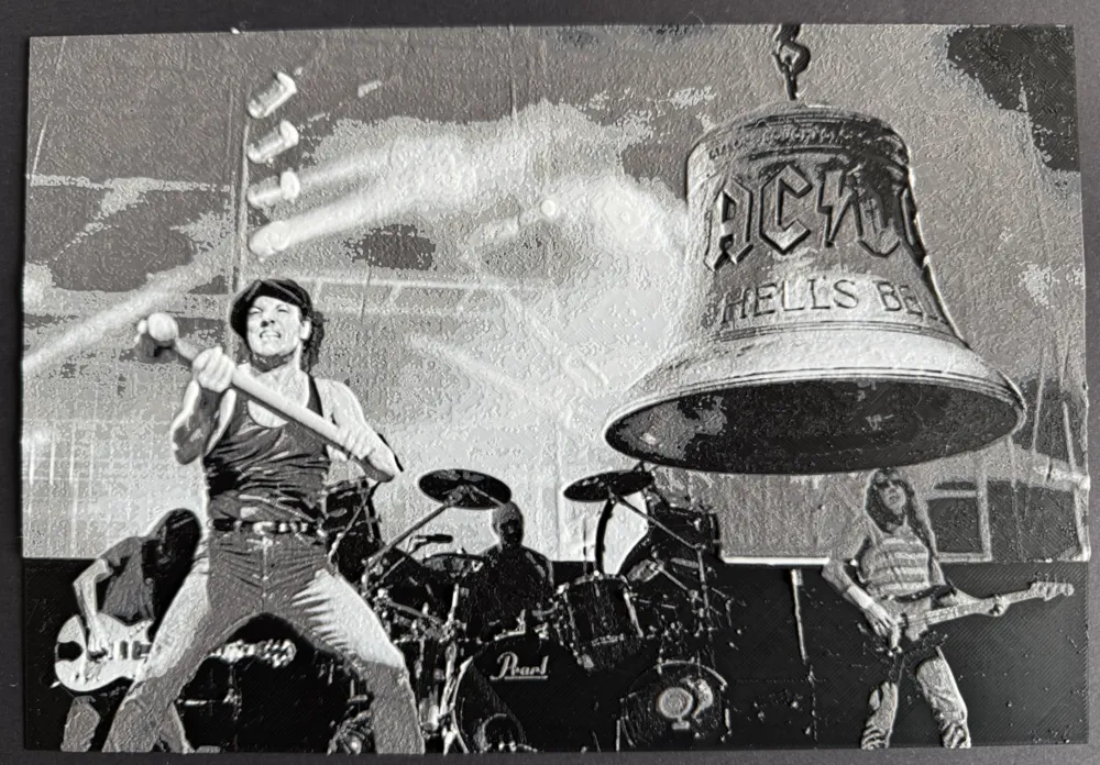 ACDC Hells bell Hueforge by Géralt DeRiv - MakerWorld