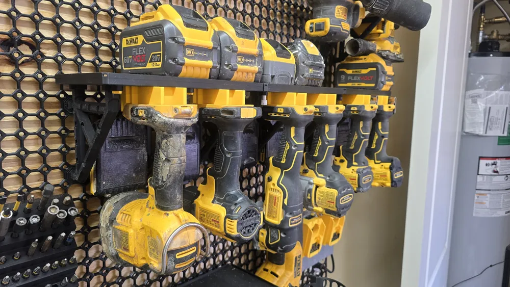Multiboard Dewalt Dual Tool Holder Shelf - Free 3D Print Model - MakerWorld