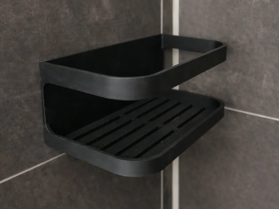 Minimalist Shower Shelf – Modern Design - Free 3D Print Model - MakerWorld