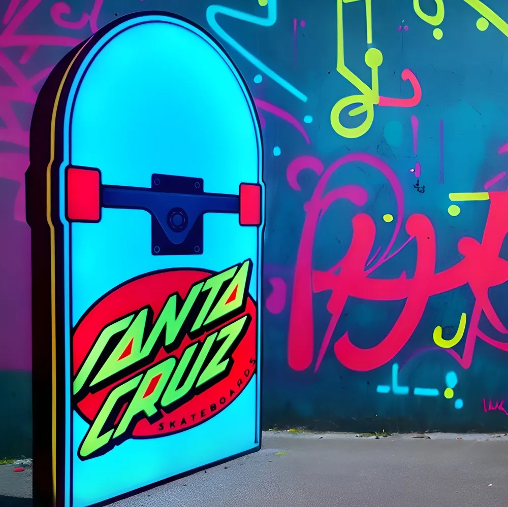 Santa Cruz Retro Skateboard Light - Free 3D Print Model - MakerWorld