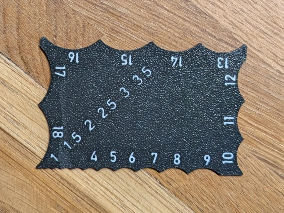 Radiuslehre (1 bis 18) nur 7,6g – Kostenloses 3D-Druckmodell – MakerWorld