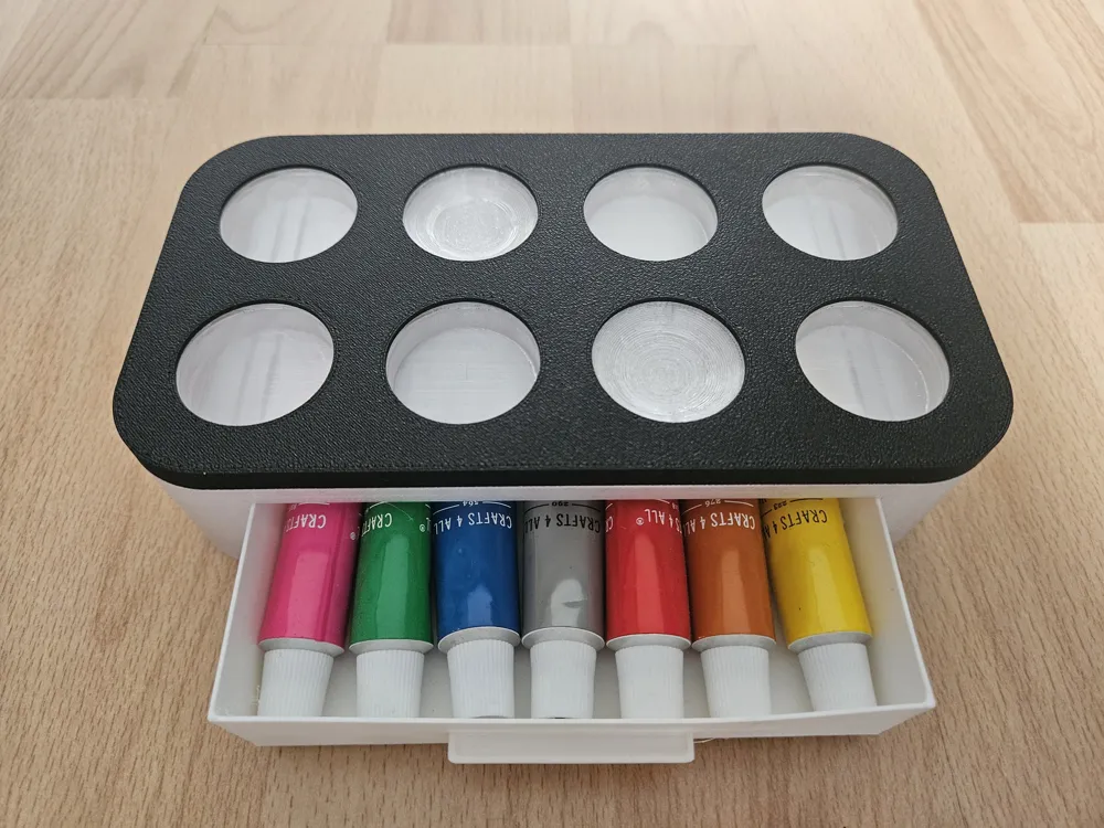 Palette Box with Drawer - Painting Tool by Thomas MakerWorld: Download Free 3D Models