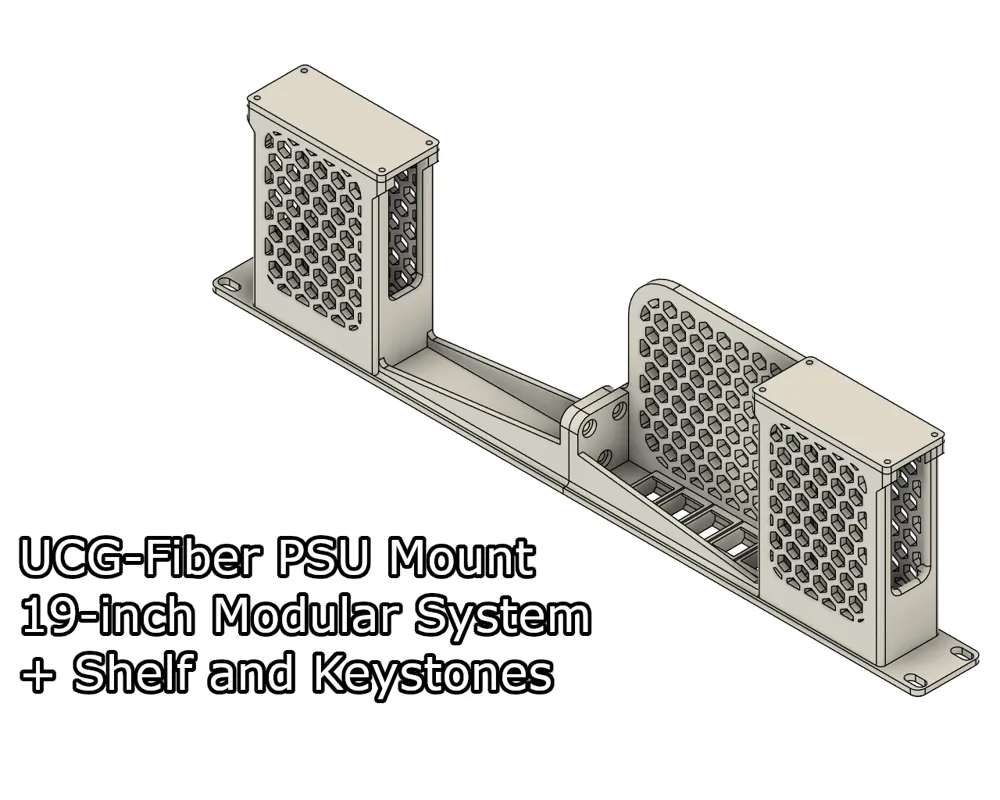 UCG-Fiber PSU 19-inch Modular Rack Mount Remixed by Mauker MakerWorld ...