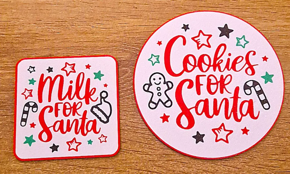 Santa's Milk Coaster & Cookies Plate by SteveA - MakerWorld