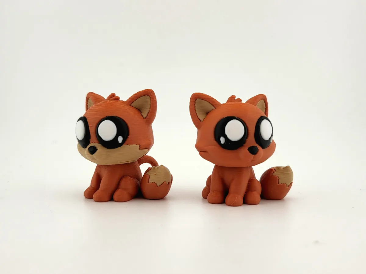 Flexi fox Mini Toy Keychain Fidget Articulated - Free 3D Print Model ...
